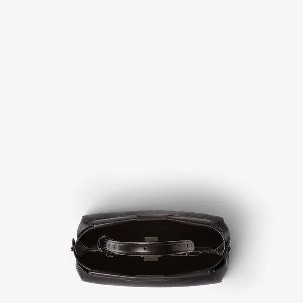 Fendi My Peekaboo Small Crackled Black Leather Bag